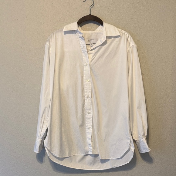 La Ligne | Tops | La Ligne Oversized Classic White Button Down Shirt ...